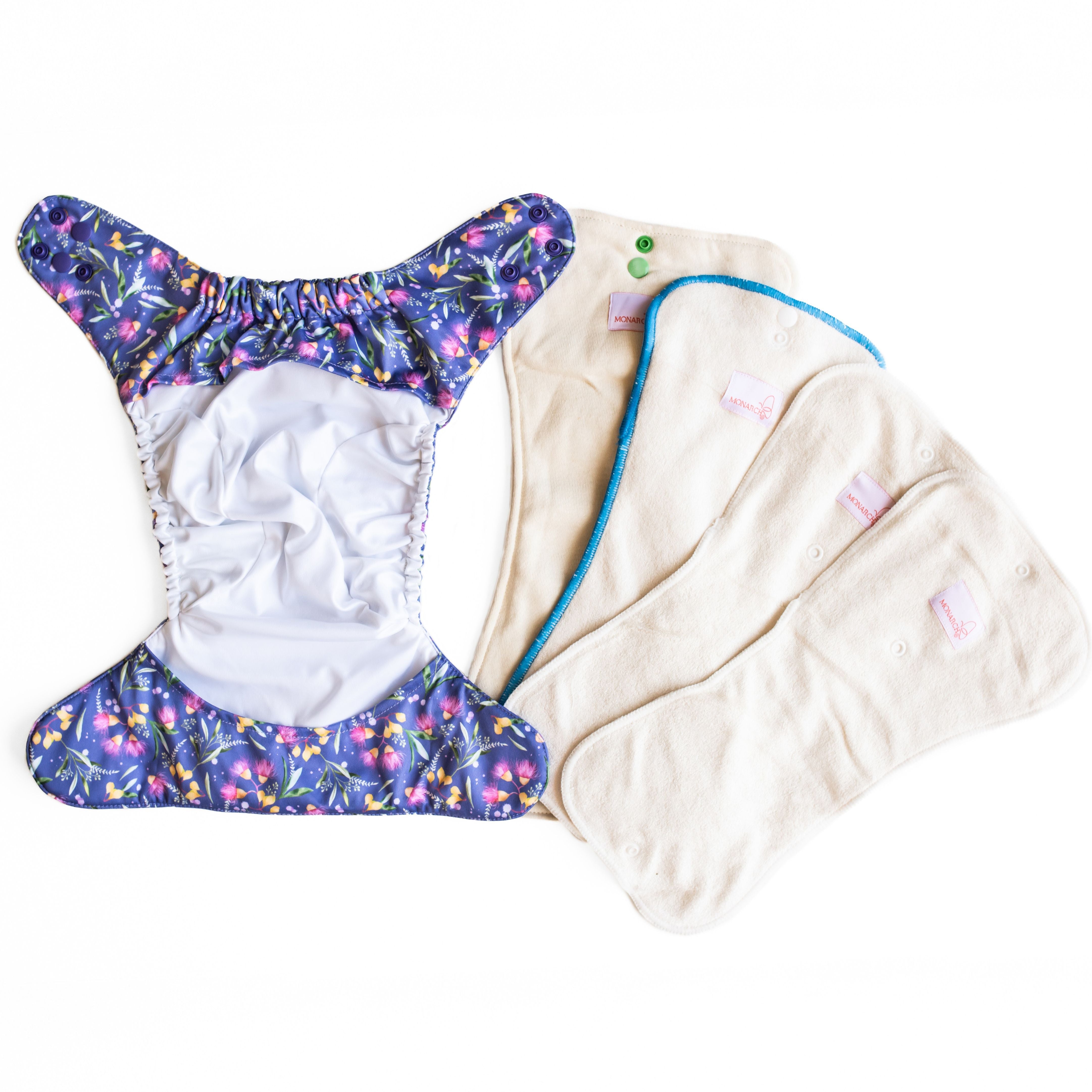 Ultimate Wipeable Cloth Nappy (Deluxe) | Purple Gumnuts – Monarch Store
